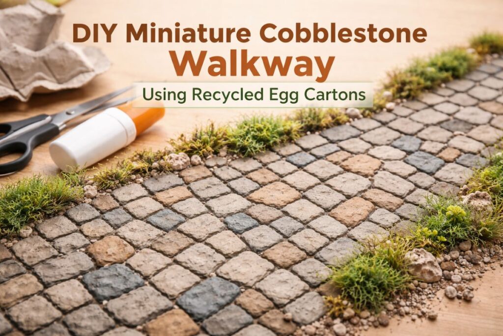 DIY Miniature Cobblestone Walkway Using Recycled Egg Cartons - Mini ...