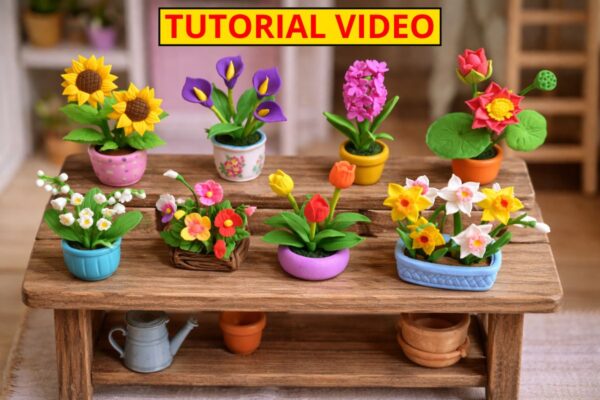 Polymer Clay Miniature Flowers in Pots: A Charming and Creative Delight ...